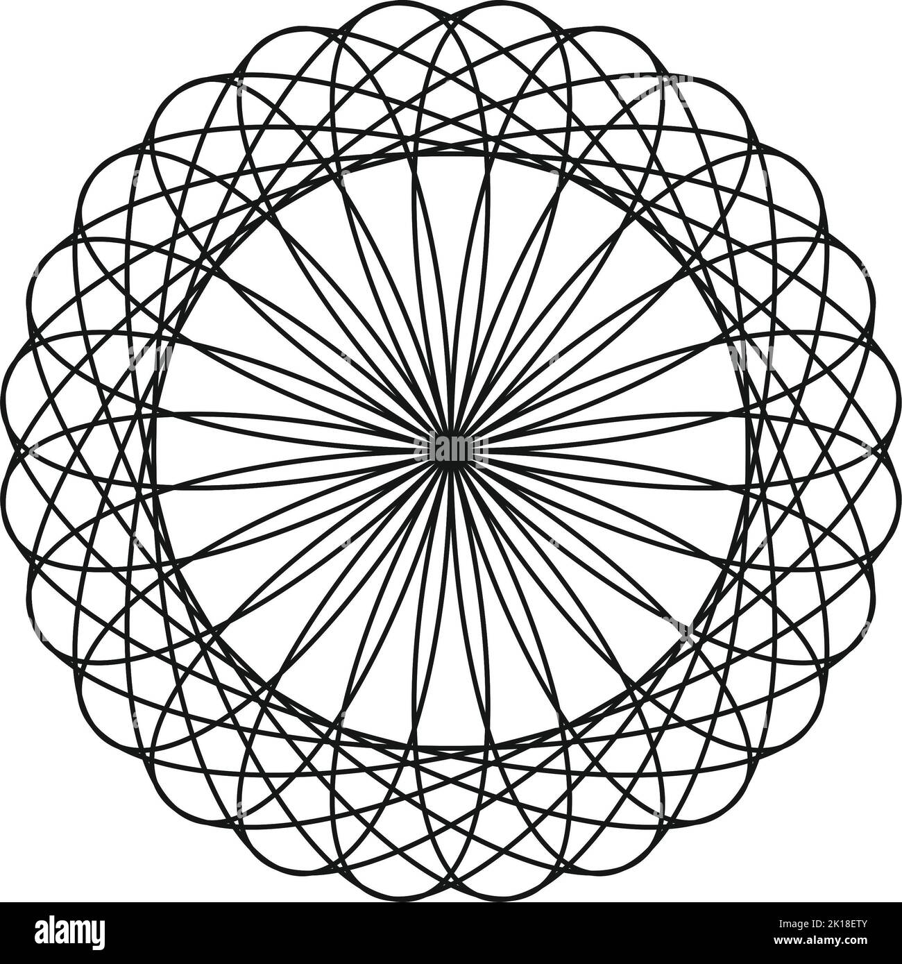 An Abstract Black And White Geometric Pattern With Ethnic Motifs And