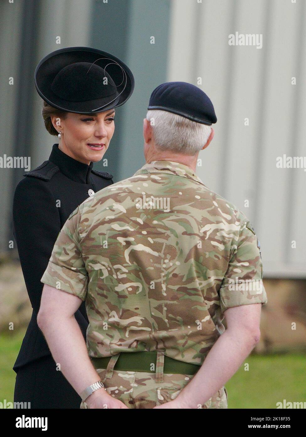 The Princess of Wales at the Army Training Centre (ATC) Pirbright in ...