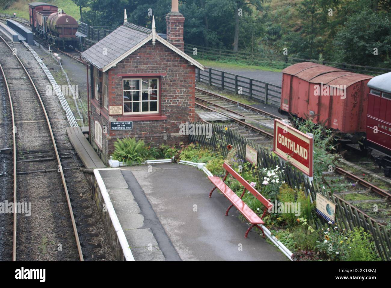 signal box at Goathland station on North Yorkshire Moors Railway Stock ...