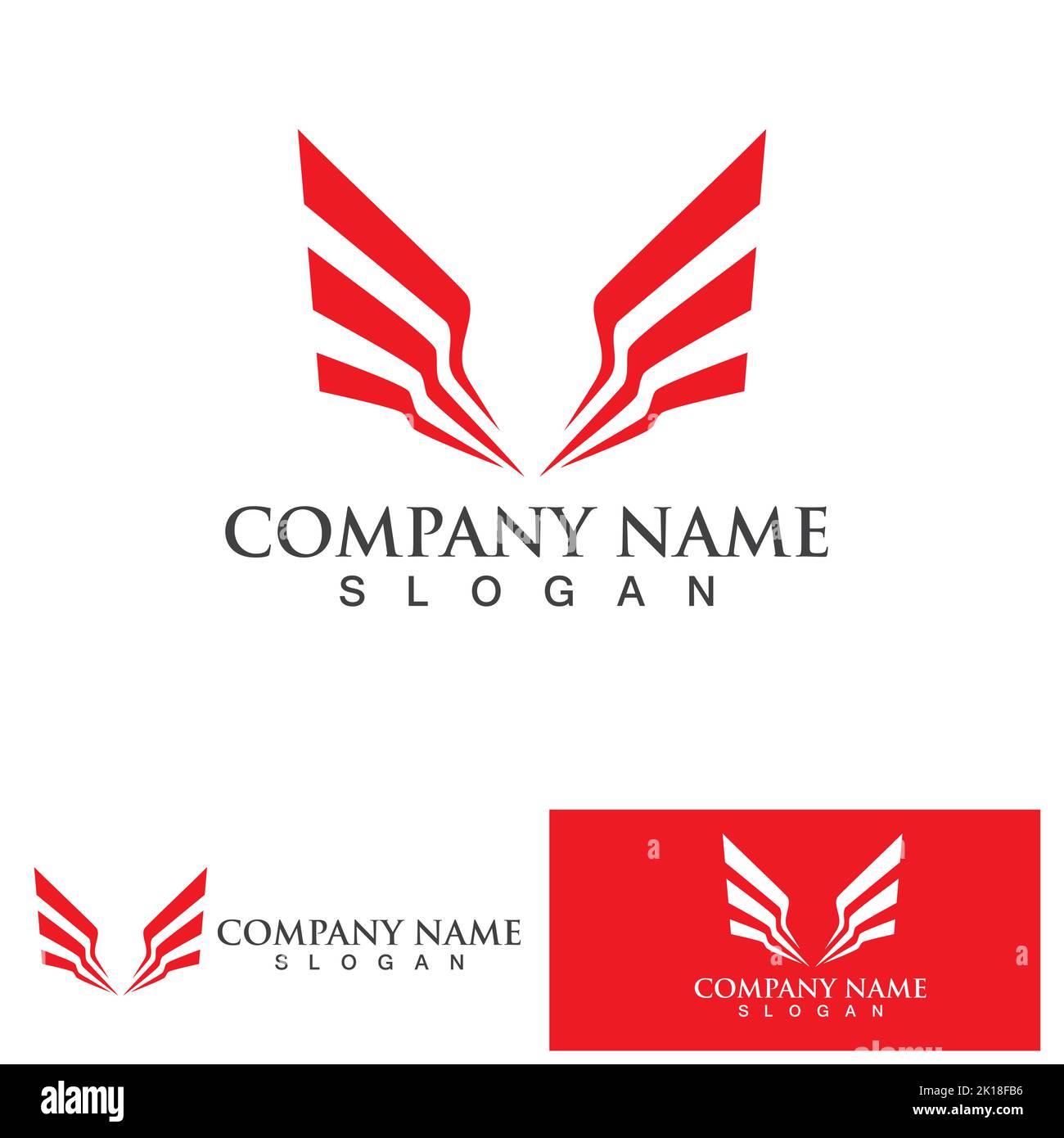 Wing red bird Logo Template vector Stock Vector Image & Art - Alamy