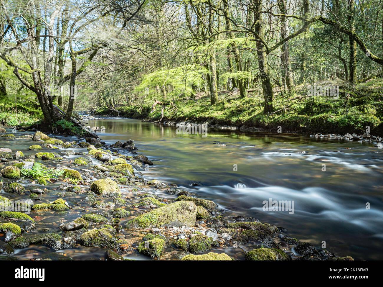 Long exposure of Dartmoor River in Devon, UK Stock Photo - Alamy