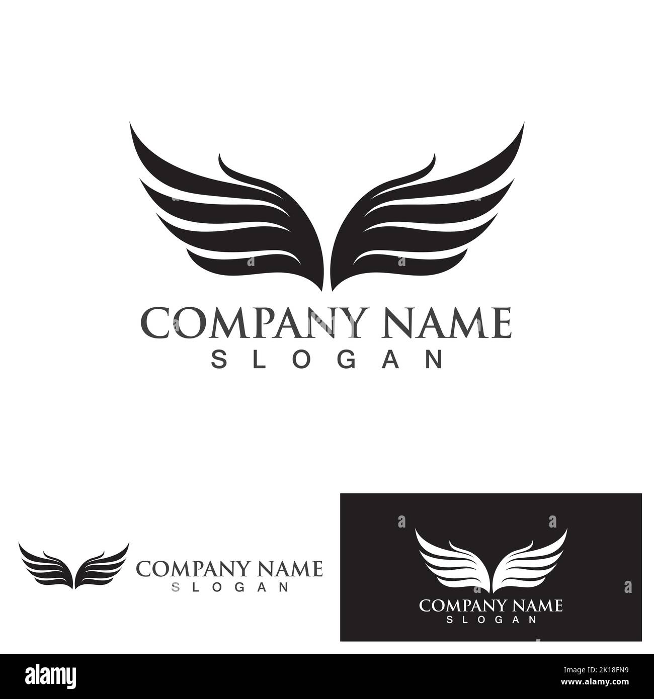 Wing bird Logo Template vector Stock Vector Image & Art - Alamy
