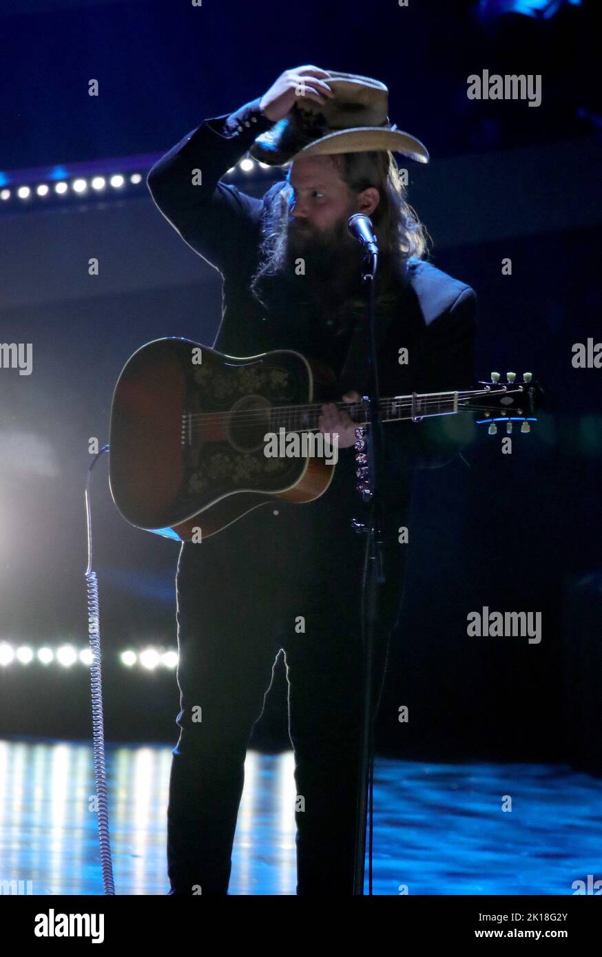 Chris Stapleton on stage for CMT GIANTS: VINCE GILL Stage Show, Fisher ...