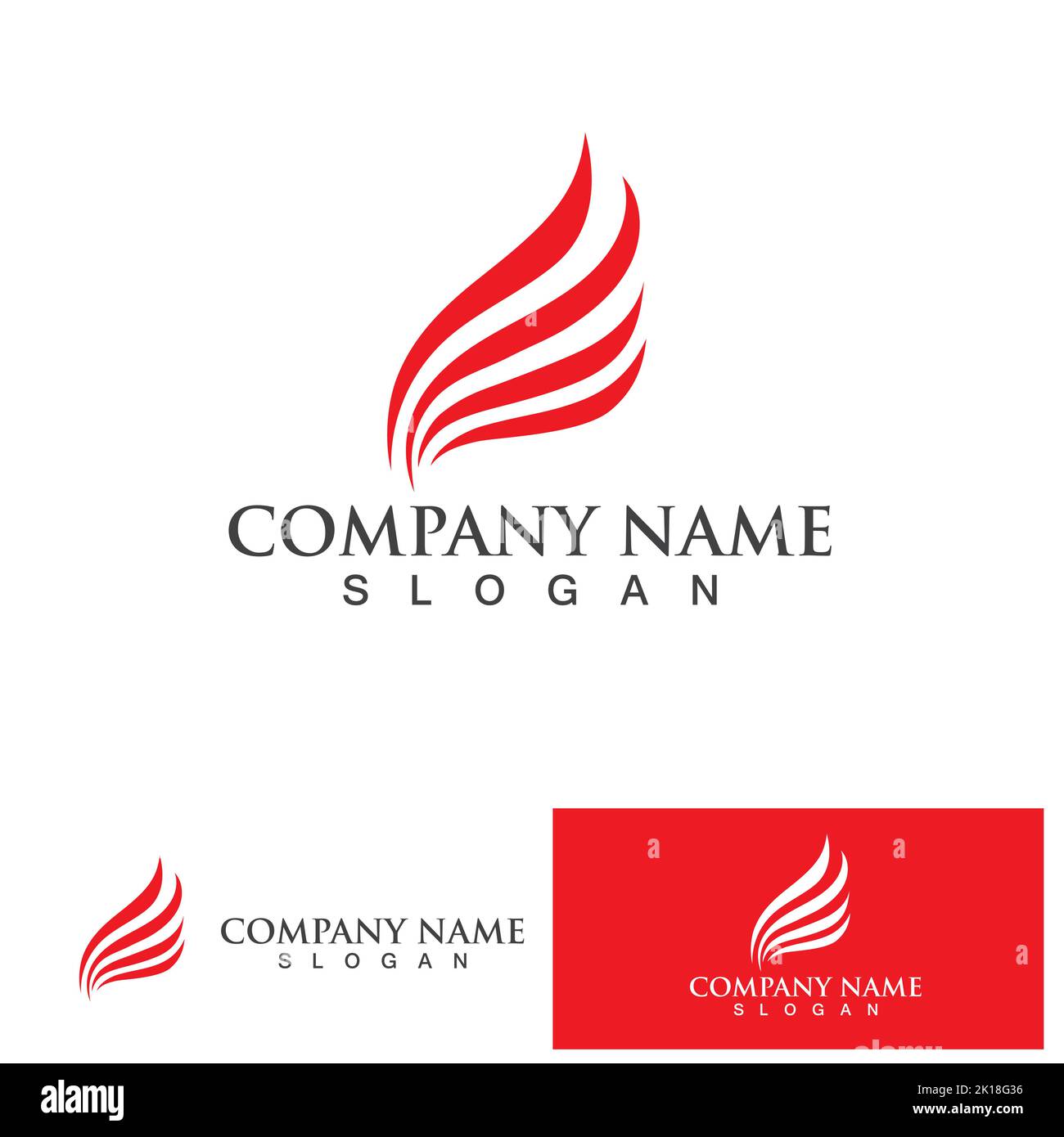Wing red bird Logo Template vector Stock Vector Image & Art - Alamy