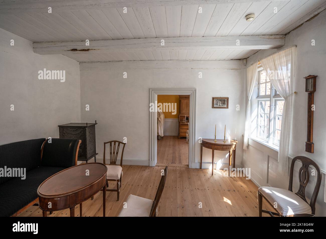 Interior of an old living room in Den Gamle By, outdoor museum in ...
