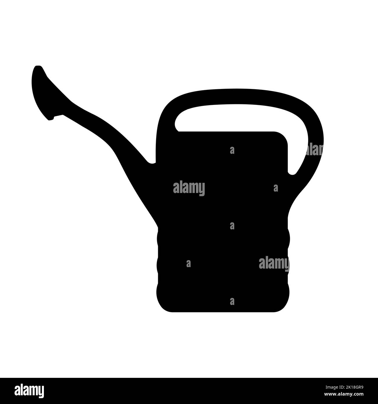Watering can icon. Black icon of garden watering can. Flat icon. Vector ...