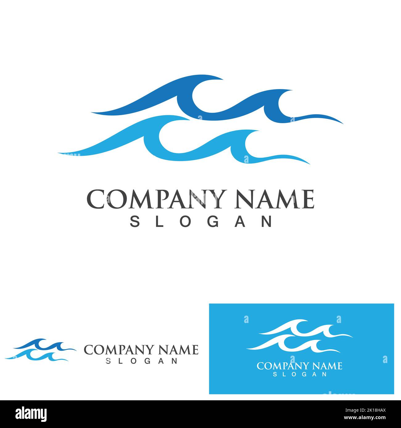 Wave water beach logo Stock Vector Image & Art - Alamy