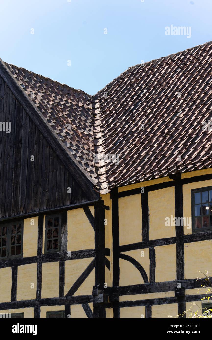 Old Architecture in Den Gamle By, outdoor museum in Aarhus, Denmark ...