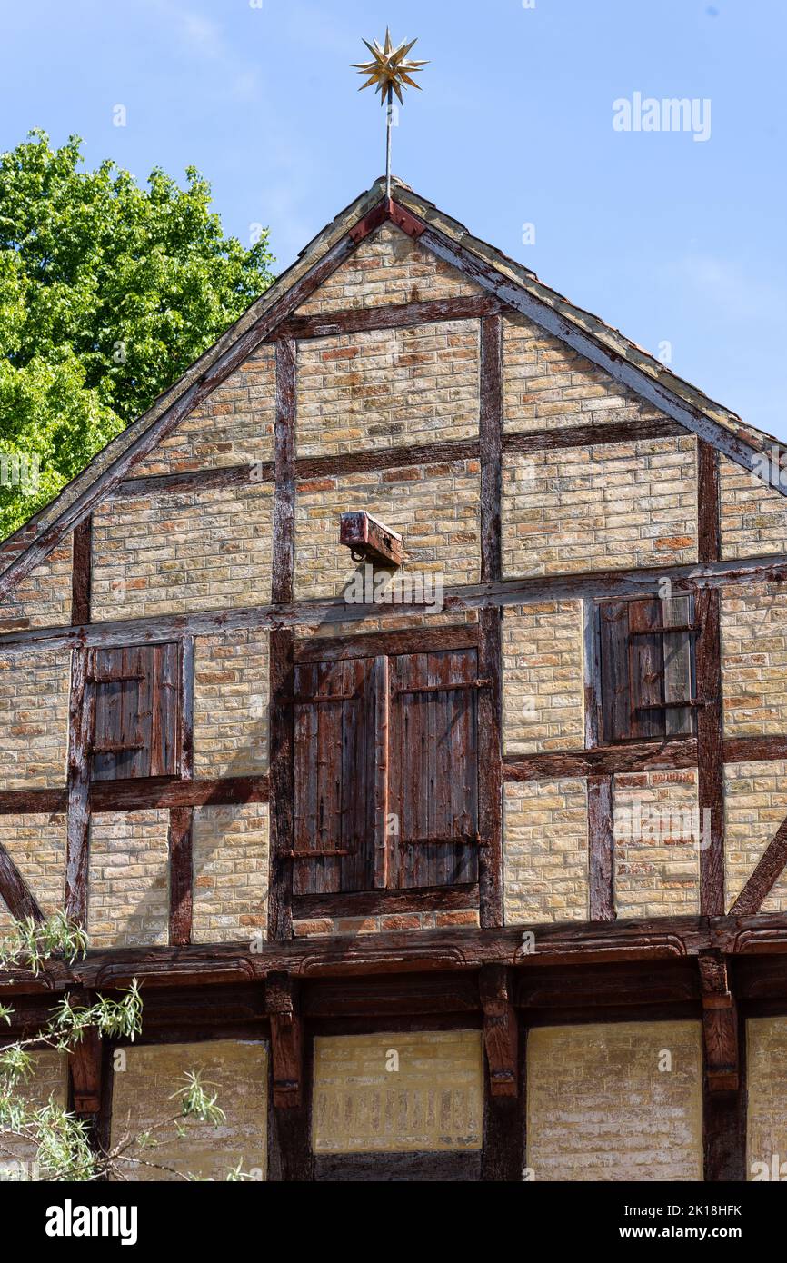 Old Architecture in Den Gamle By, outdoor museum in Aarhus, Denmark ...