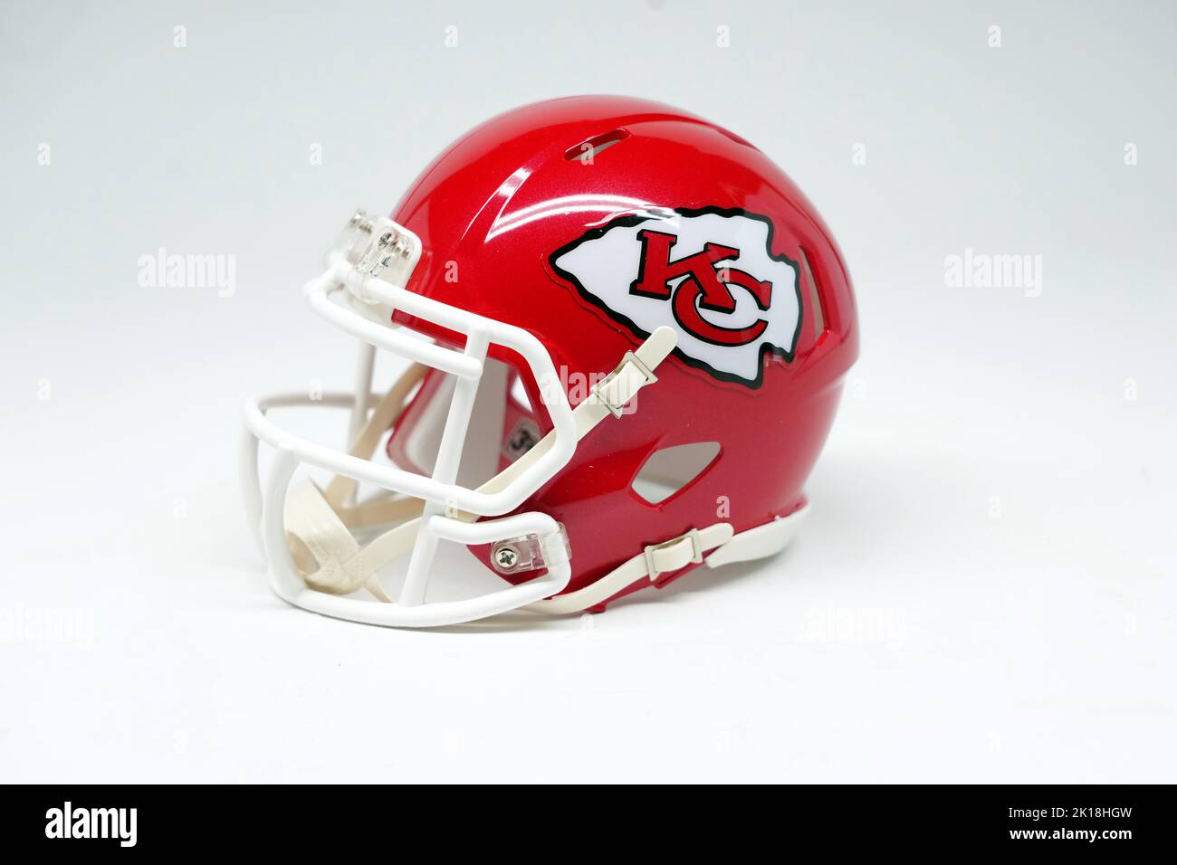 A Kansas City Chiefs helmet, Tuesday, March 22, 2022. (Photo by Image ...