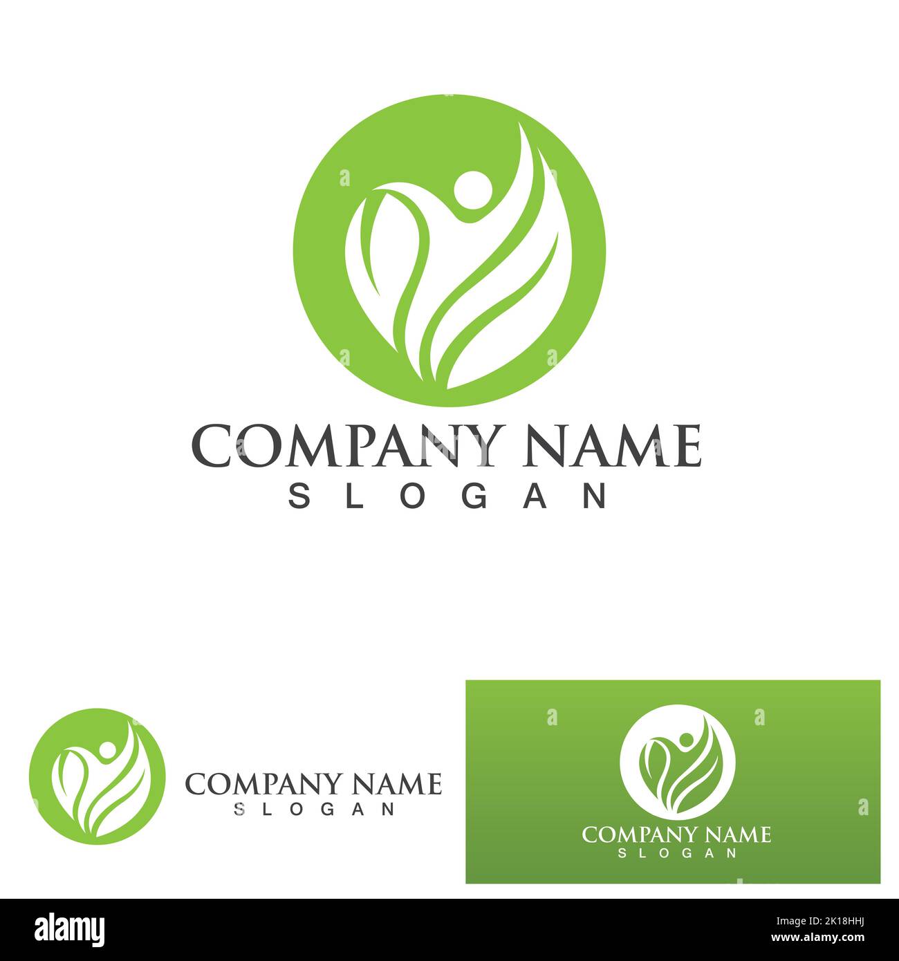 Health life people tree leaf green logo Stock Vector Image & Art - Alamy