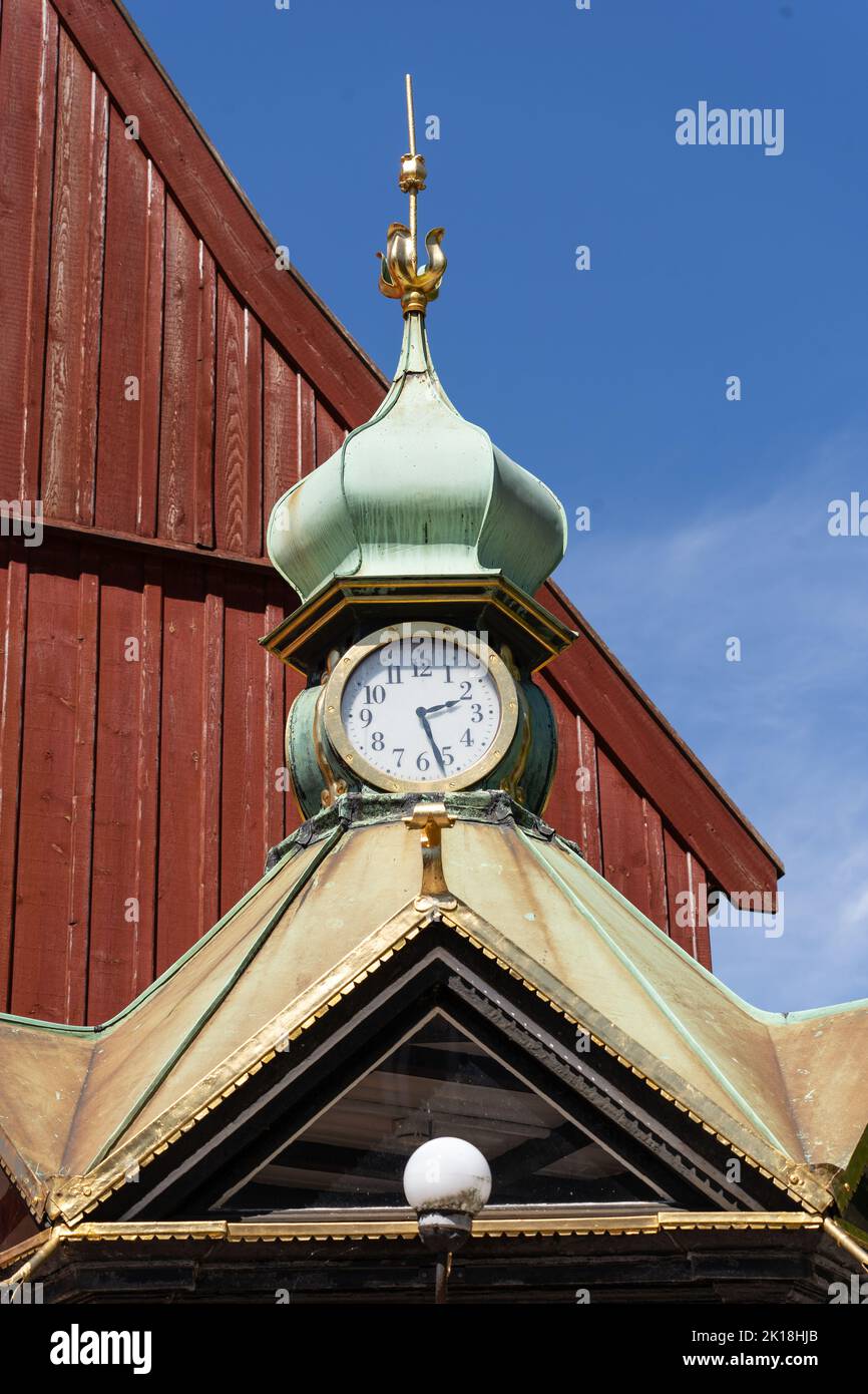 clock Old Architecture in Den Gamle By, outdoor museum in Aarhus ...