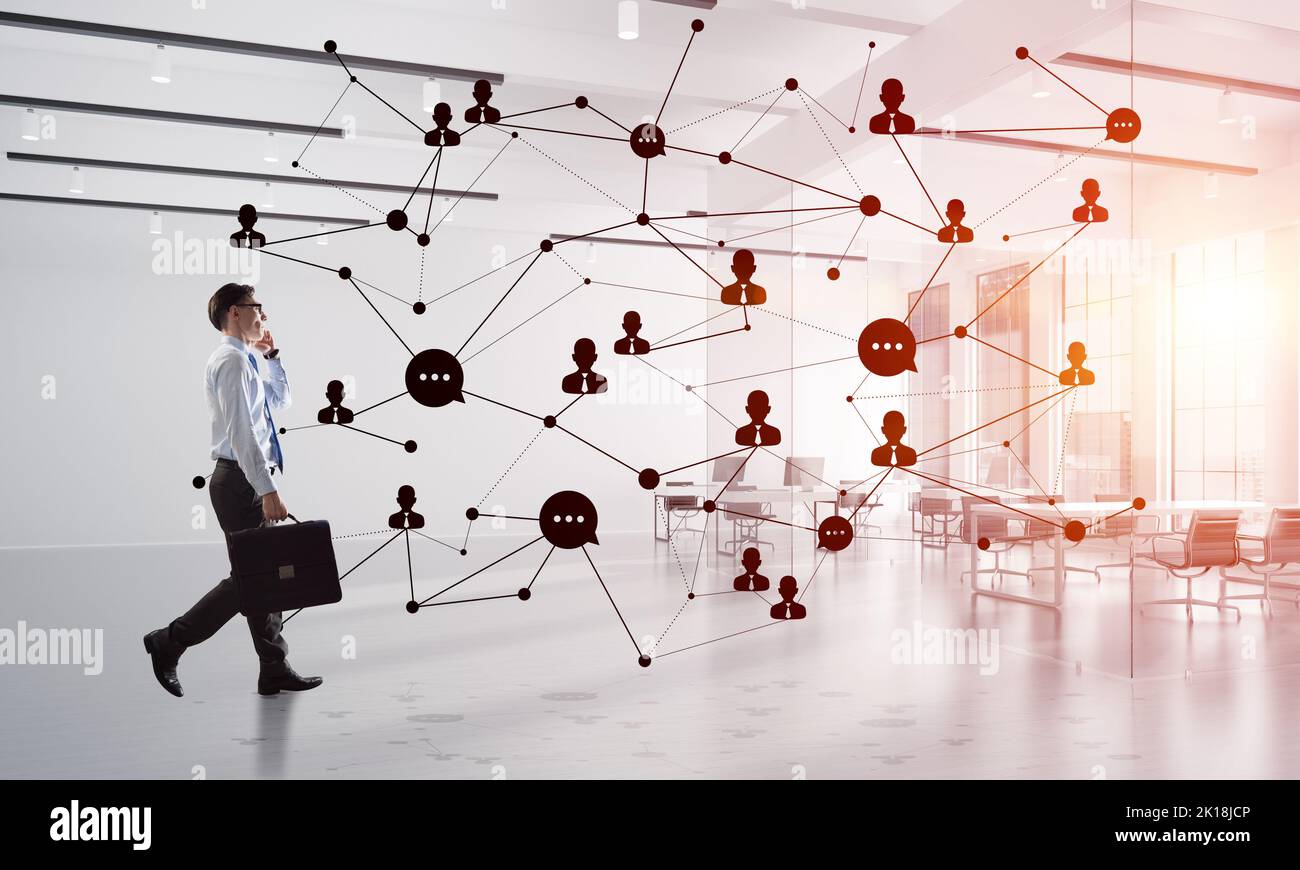 Networking and social communication concept as effective point for ...