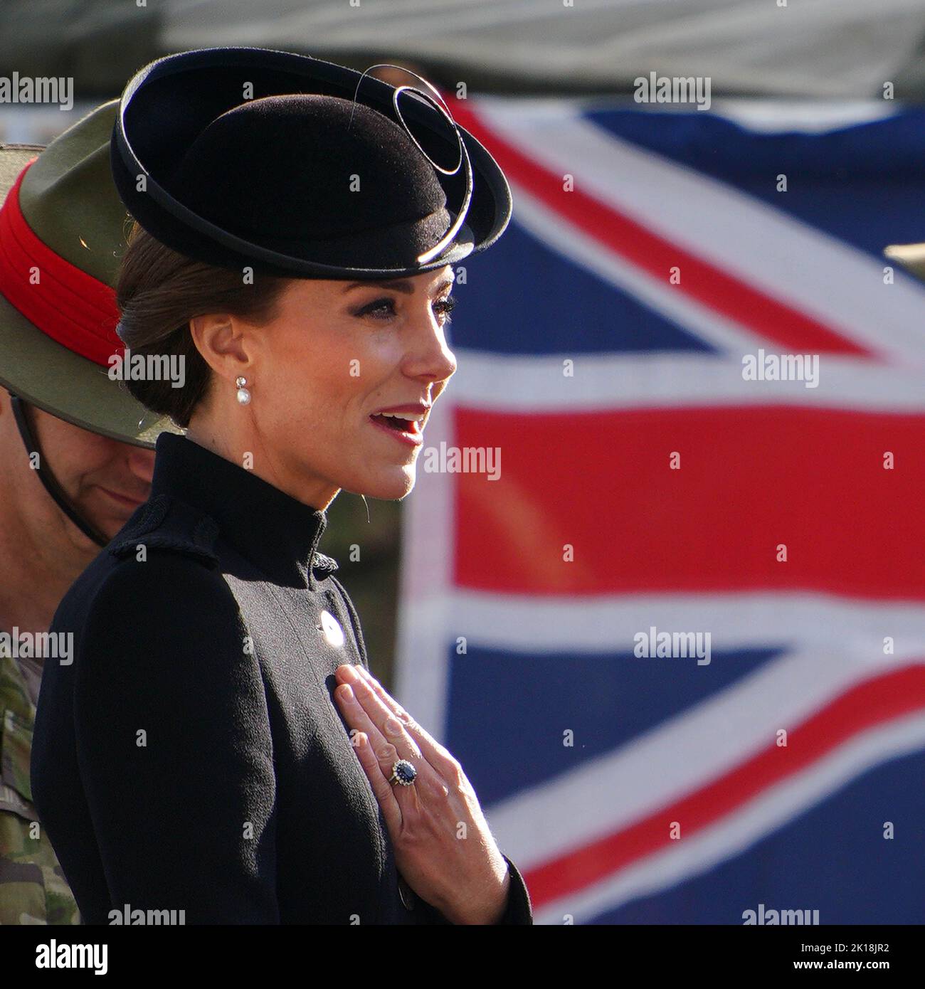 The Princess of Wales at the Army Training Centre (ATC) Pirbright in ...