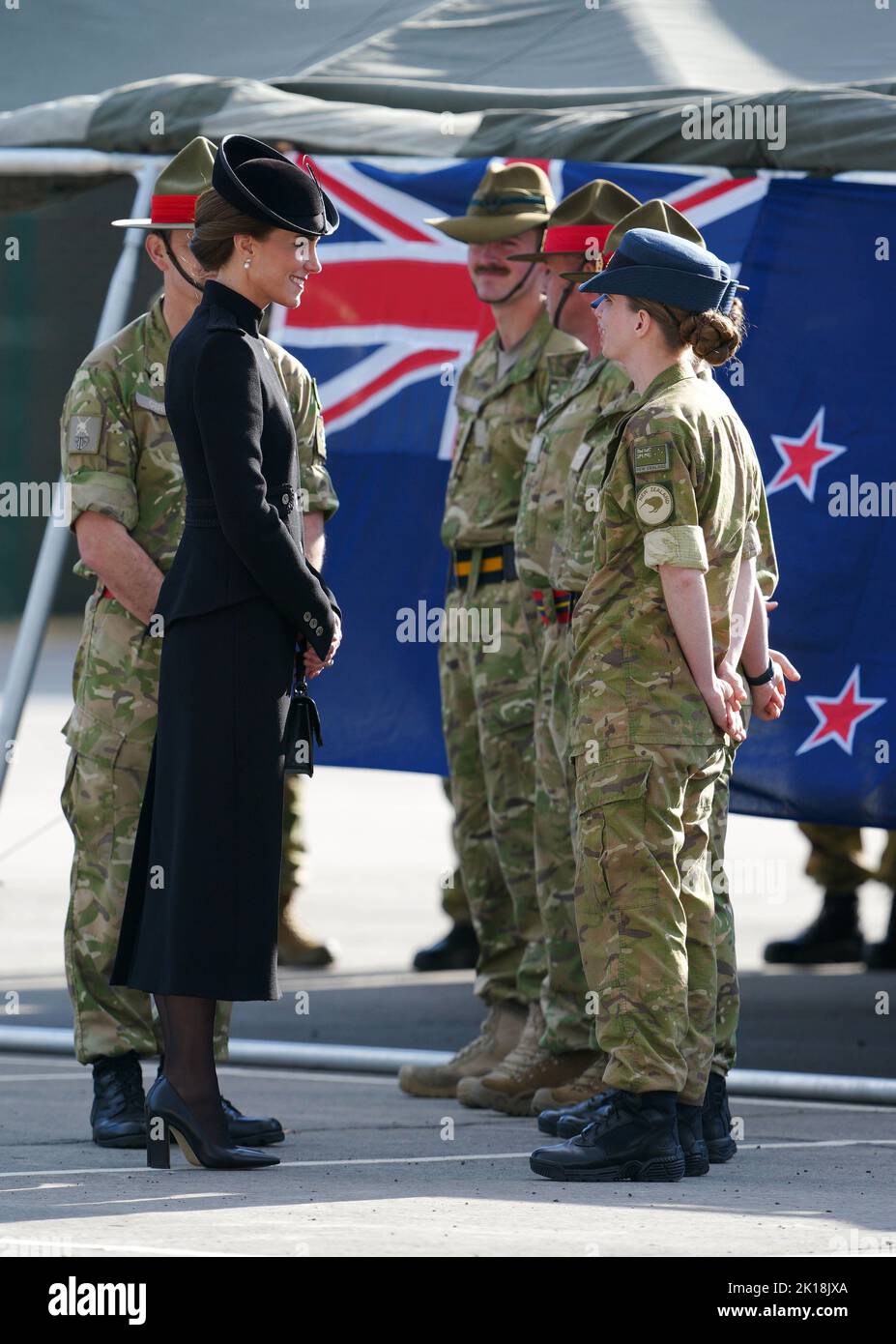 The Princess of Wales at the Army Training Centre (ATC) Pirbright in ...