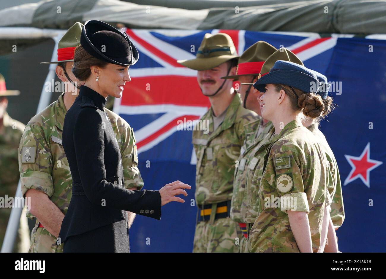 The Princess of Wales at the Army Training Centre (ATC) Pirbright in ...