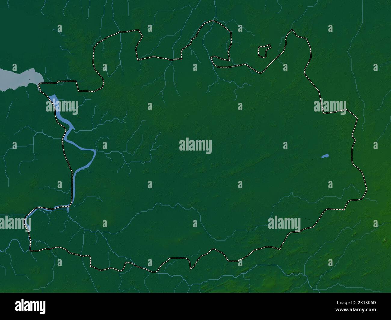 Antwerpen, province of Belgium. Colored elevation map with lakes and ...