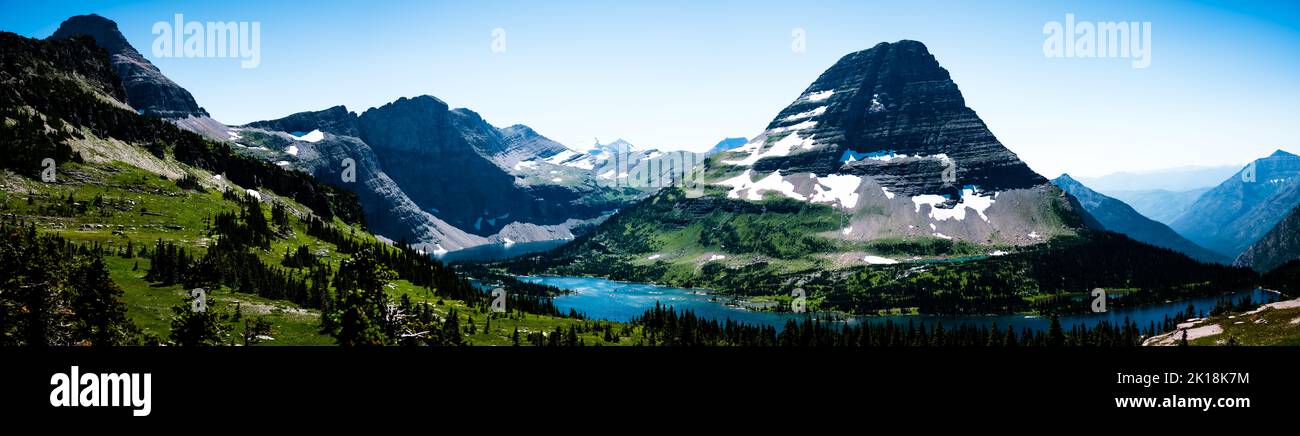 Hidden Lake overview from Logan Pass in Glacier National Park, Montana ...