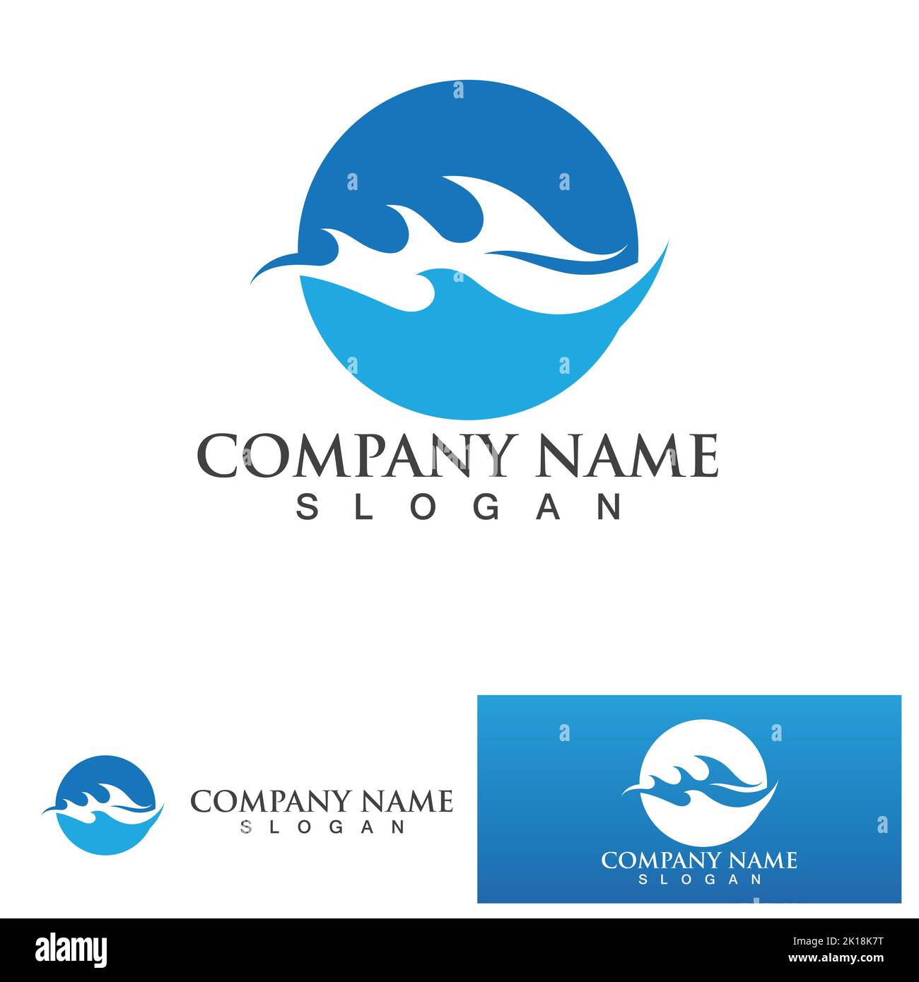 Wave water beach logo Stock Vector Image & Art - Alamy
