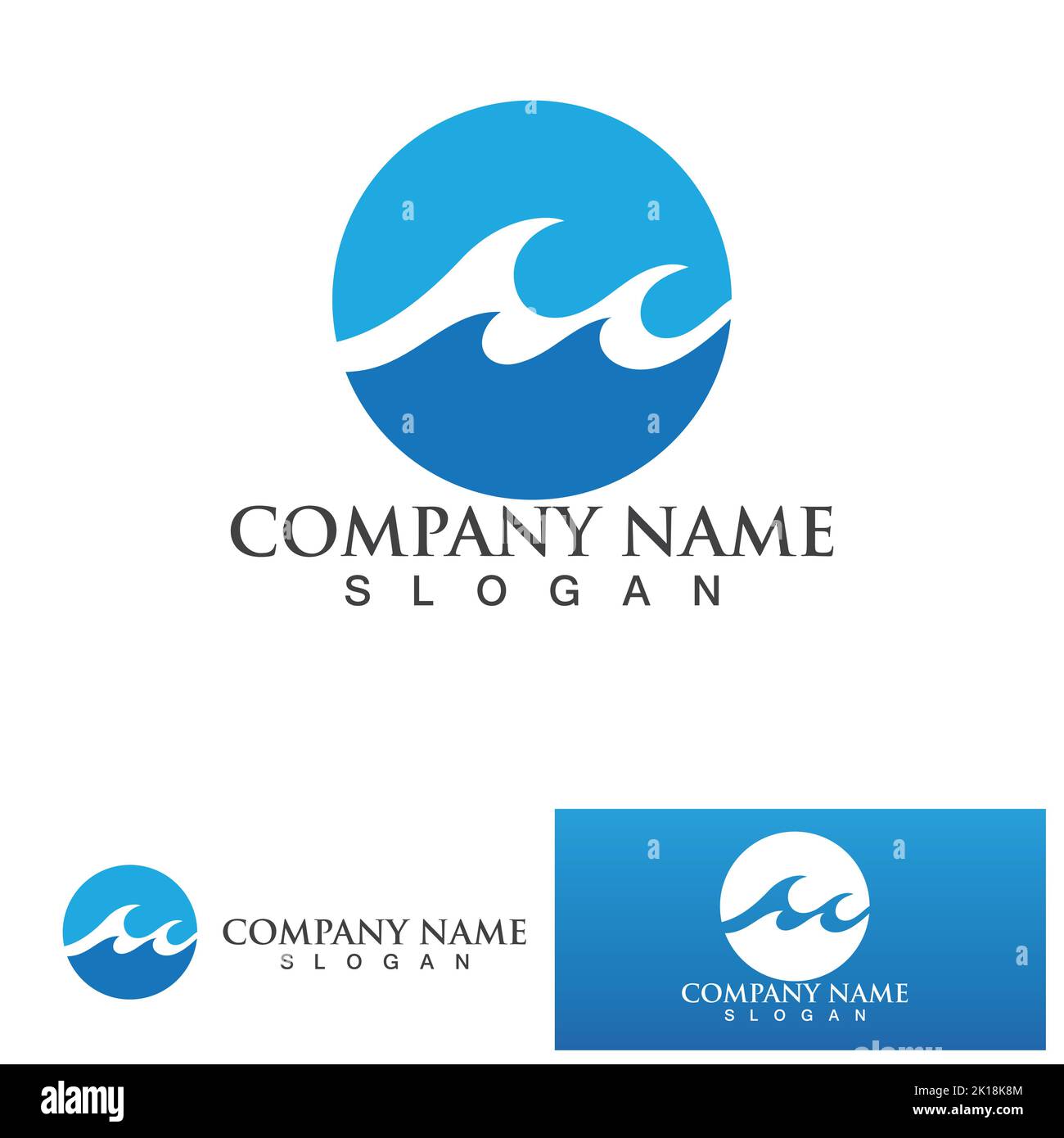 Wave water beach logo Stock Vector Image & Art - Alamy