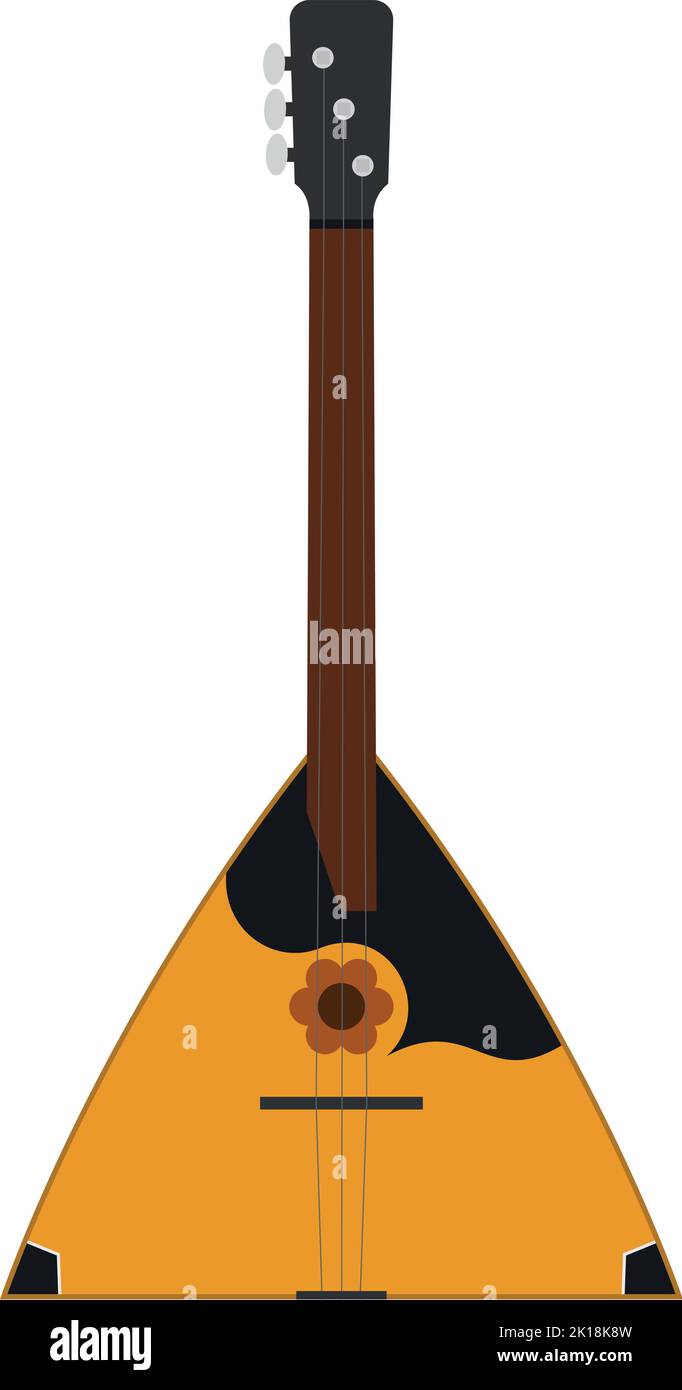 Vector illustration of a balalaika in cartoon style isolated on white ...