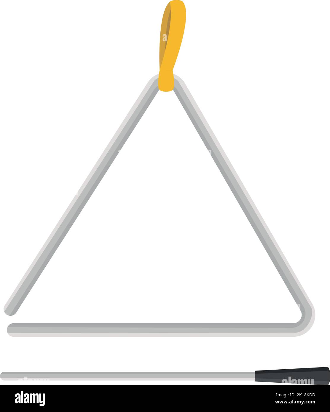 Vector illustration of a triangle in cartoon style isolated on white ...