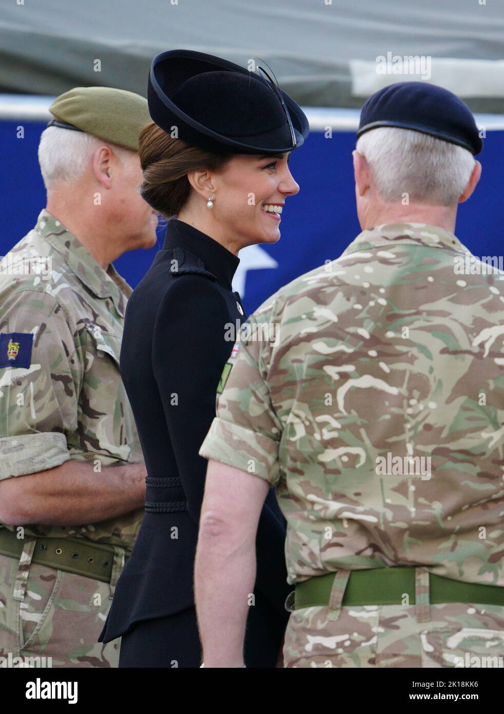 The Princess of Wales at the Army Training Centre (ATC) Pirbright in ...