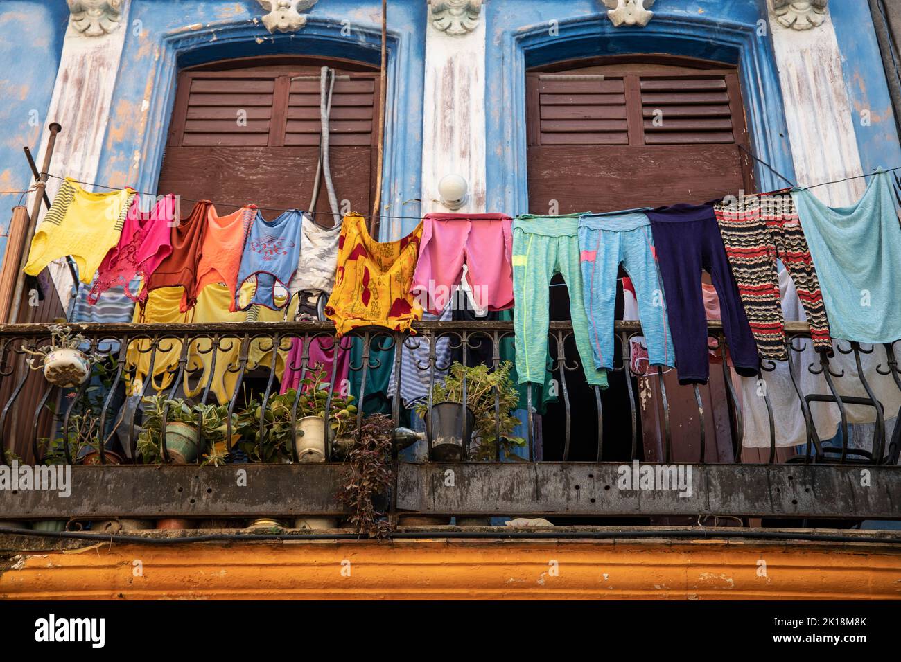 Washing on balcony hi-res stock photography and images - Alamy