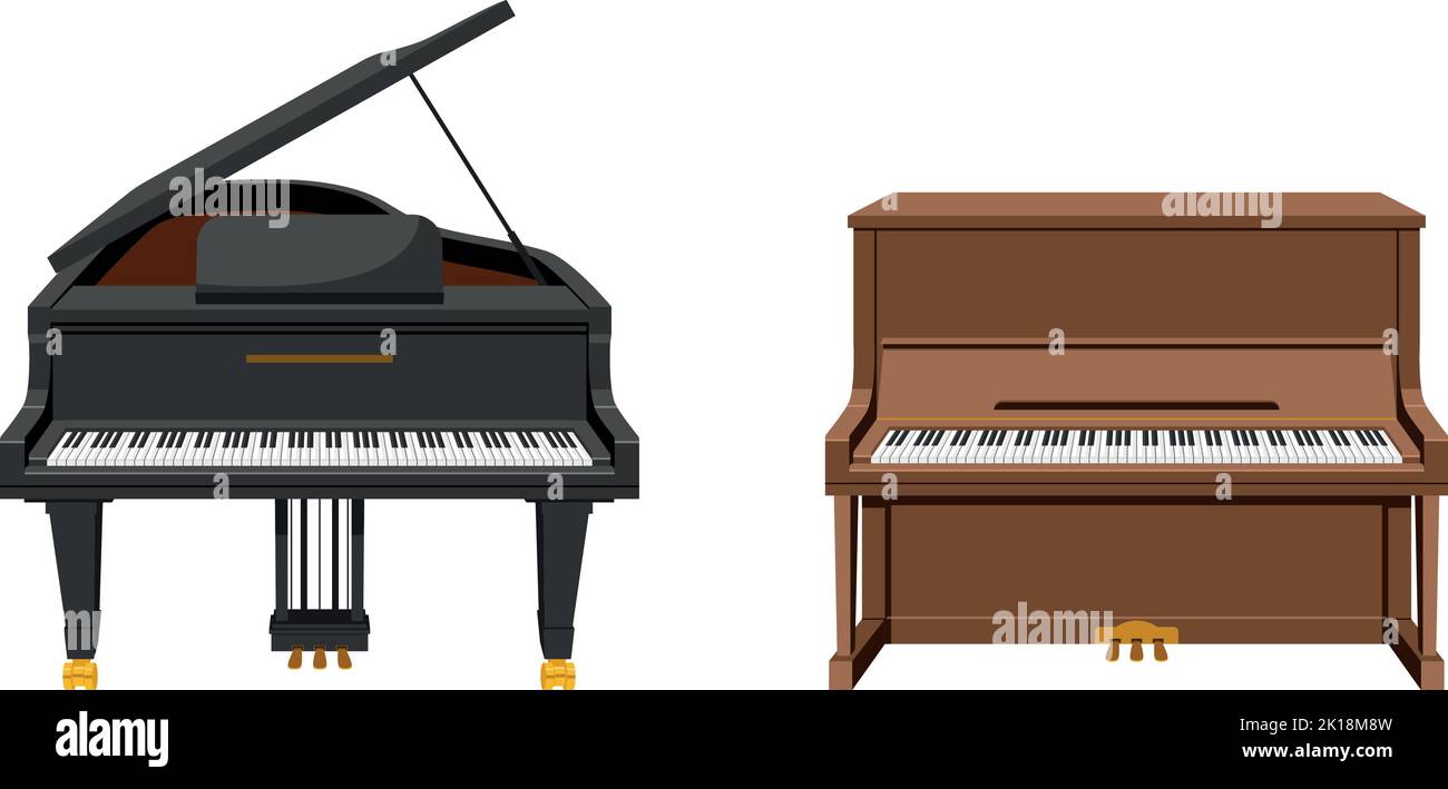 Vector illustration set of string instruments playing by striking the strings Stock Vector Image ...