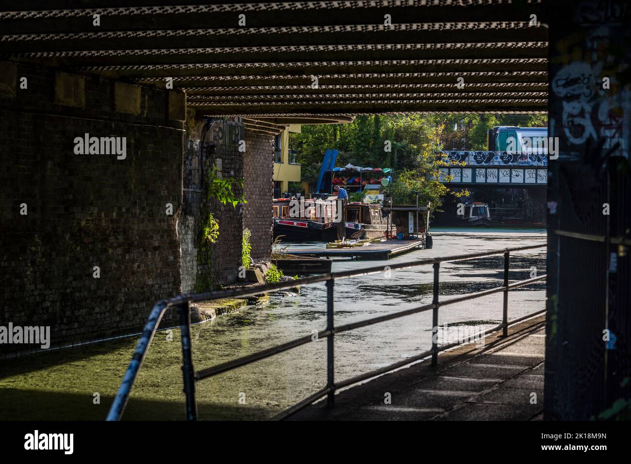 Camden canal leading to Camden Lock, the area is known for alternative ...