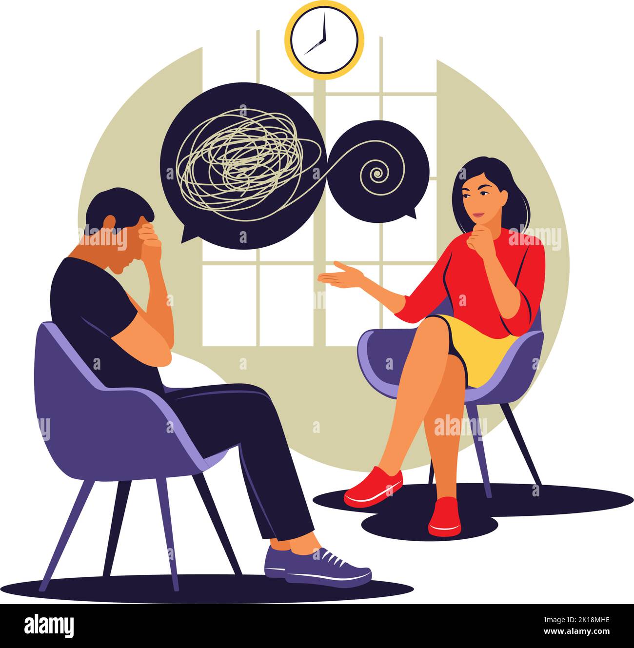 Psychological counseling concept. Psychological assistance service ...