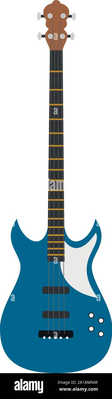 Vector illustration of a bass in cartoon style isolated on white ...