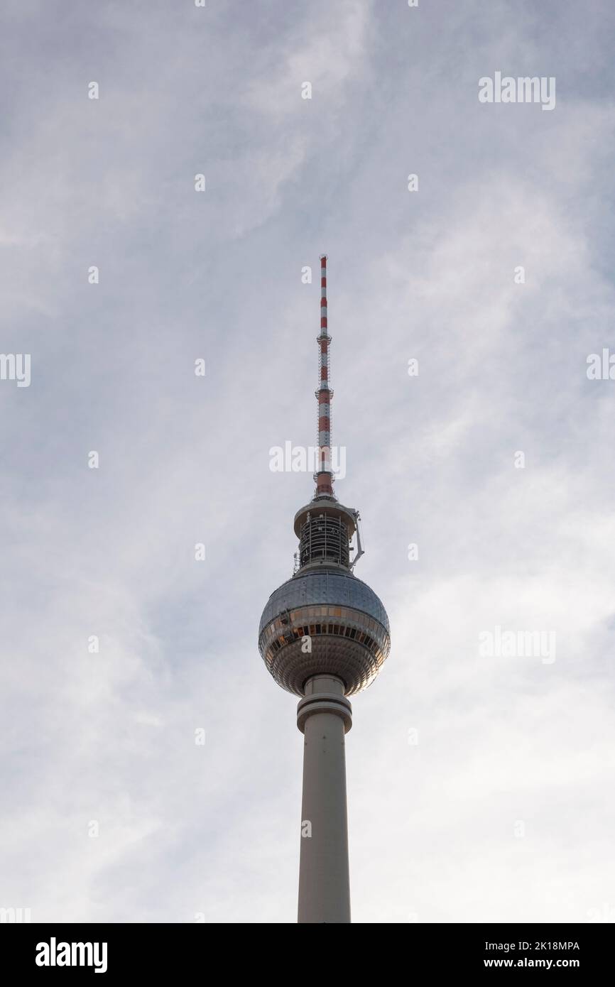 Berliner Fernsehturm (Berlin TV tower). Construction 1965-1969 by the ...