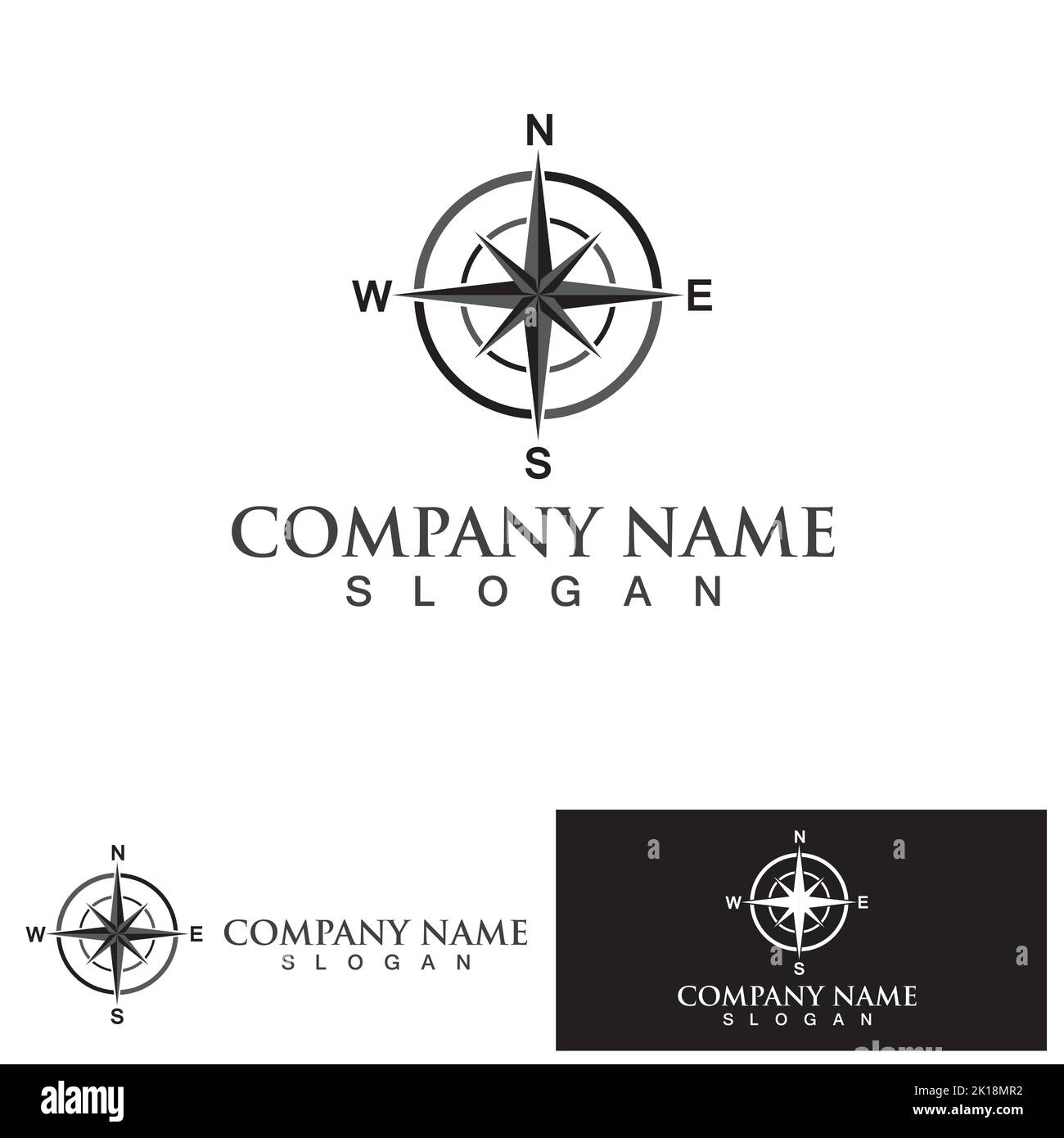Creative Compass Concept Logo Design Template Stock Vector Image & Art ...