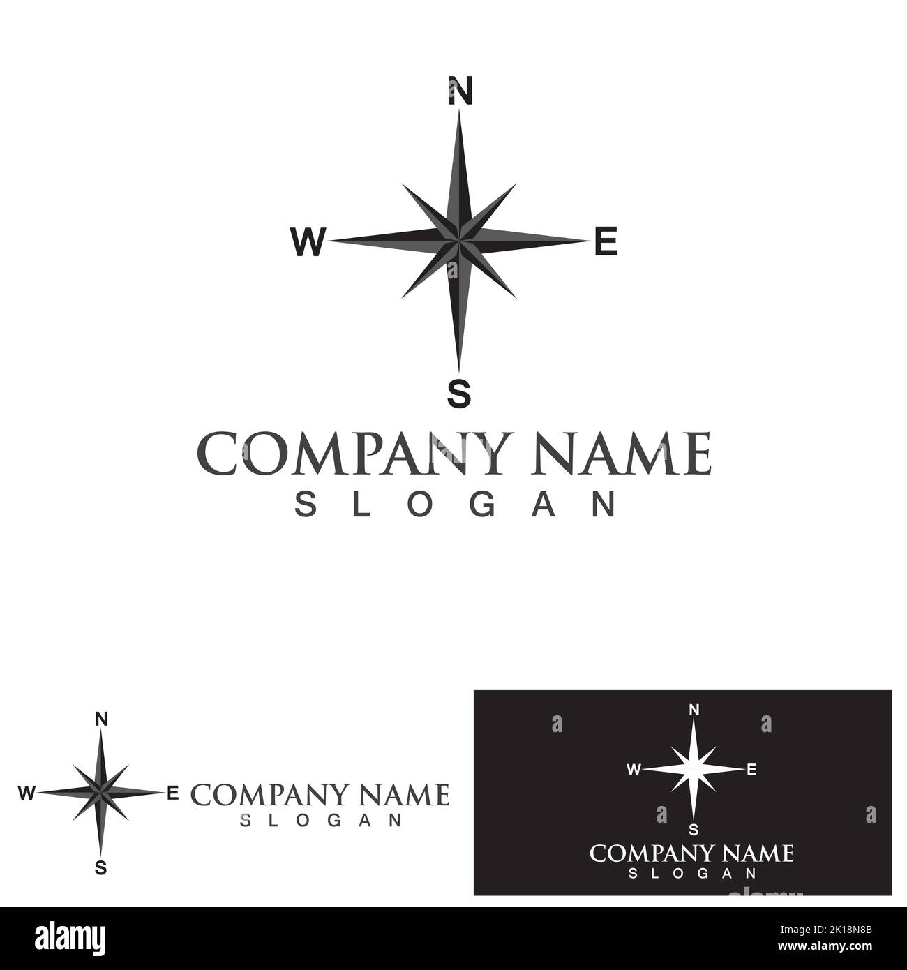 Creative Compass Concept Logo Design Template Stock Vector Image & Art ...