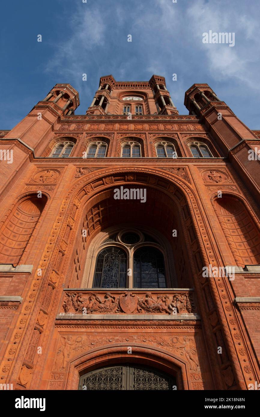 Rotes Rathaus (Red City Hall) of Berlin. Built between 1861 and 1869 in ...