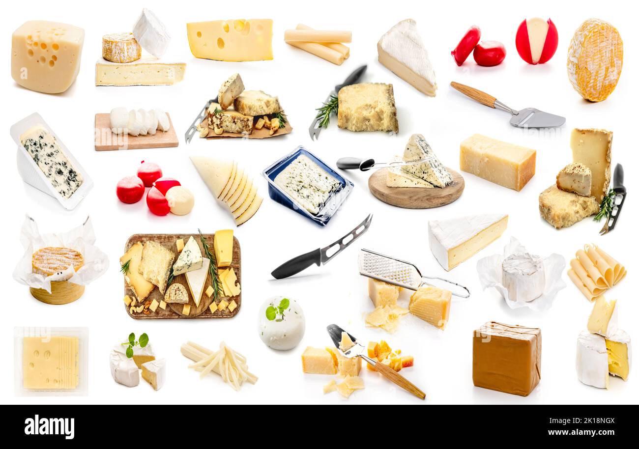 various types of cheeses Stock Photo - Alamy
