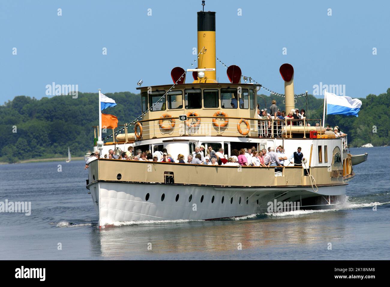 Passenger Ferry Ludwig Fessler on lake Chiemsee, Upper Bavaria, Germany ...