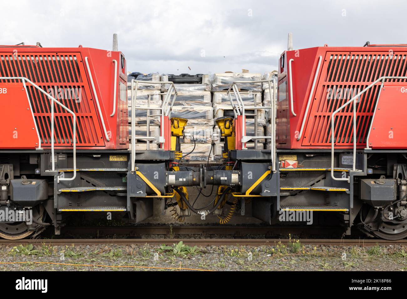 Darmstadt, Germany. 16th Sep, 2022. Two locomotives standing in front ...
