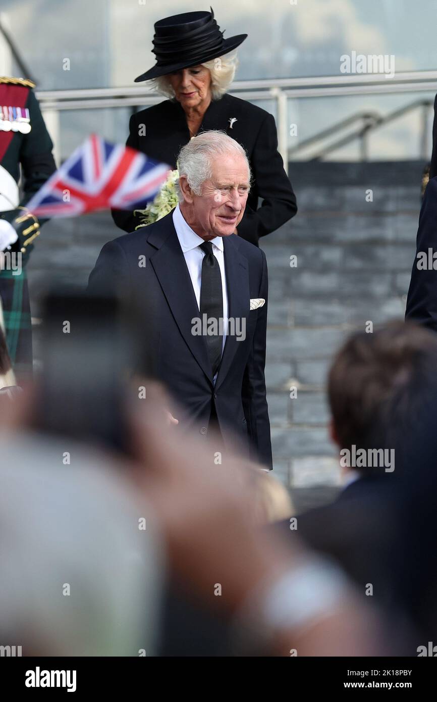 Cardiff, UK. 16th Sep, 2022. King Charles 111 & the Queen consort ...