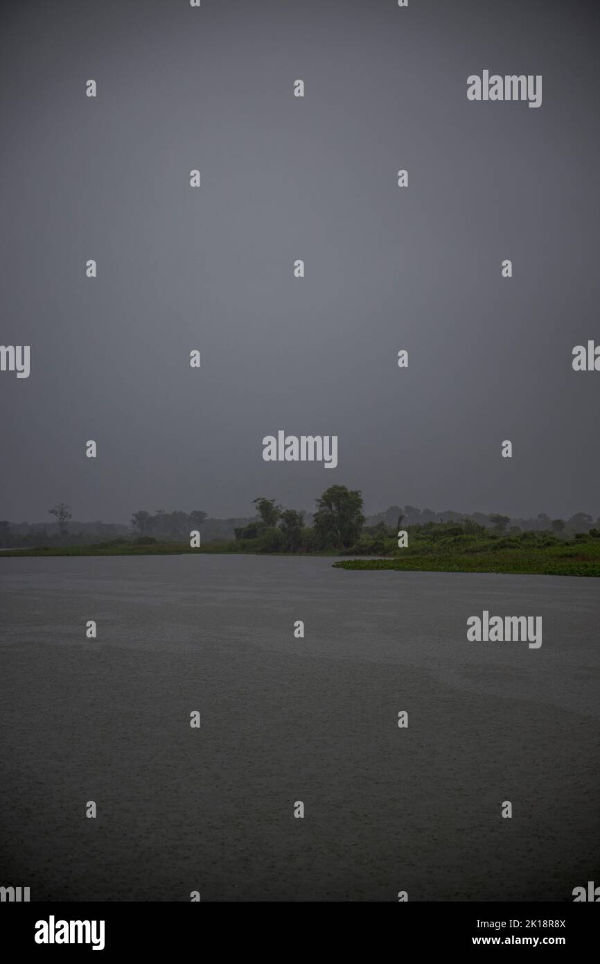 Dark rainclouds over the Paraguay River near Baiazinha Lodge located in ...