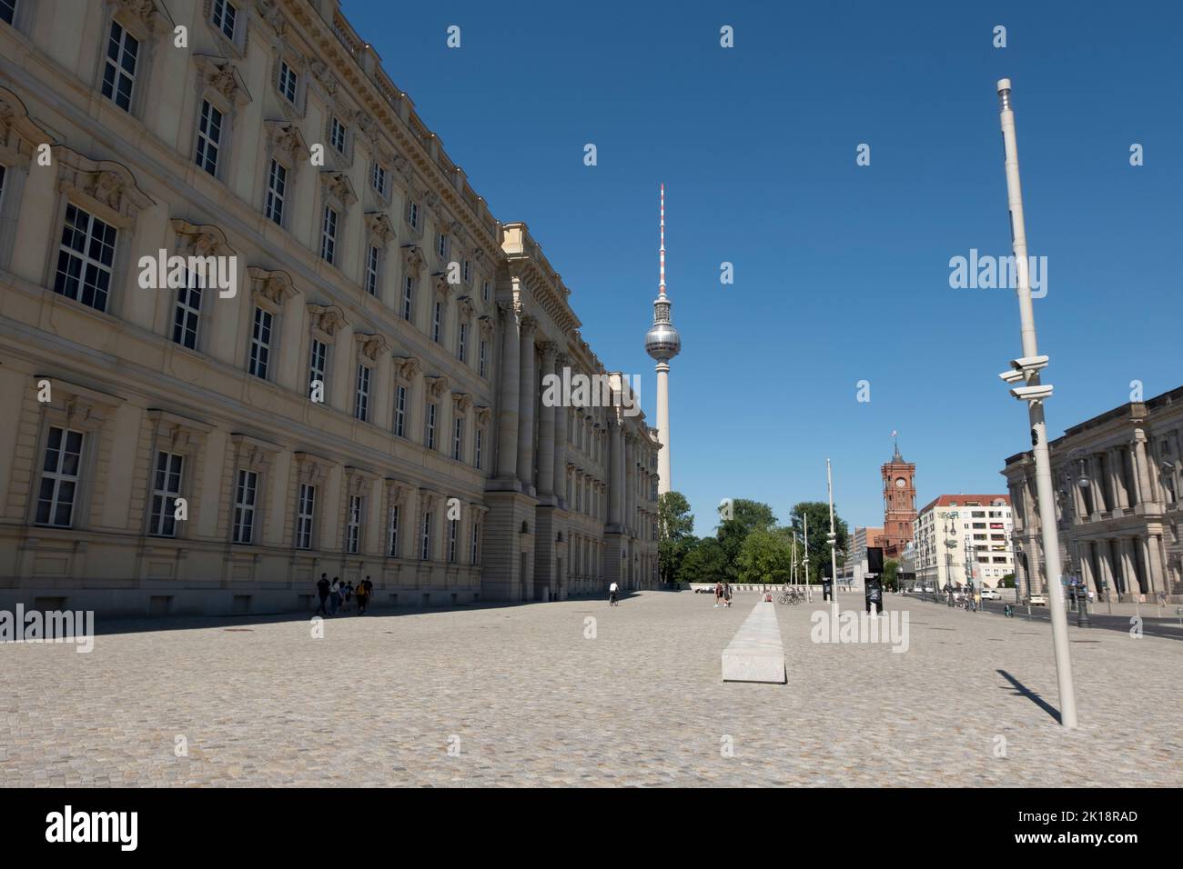 Berliner Fernsehturm (Berlin TV tower) and Rotes Rathaus (Red City Hall ...