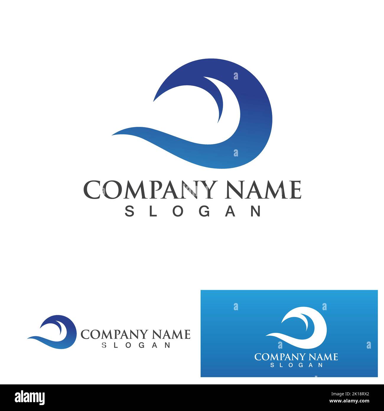 water wave logo design template Stock Vector Image & Art - Alamy
