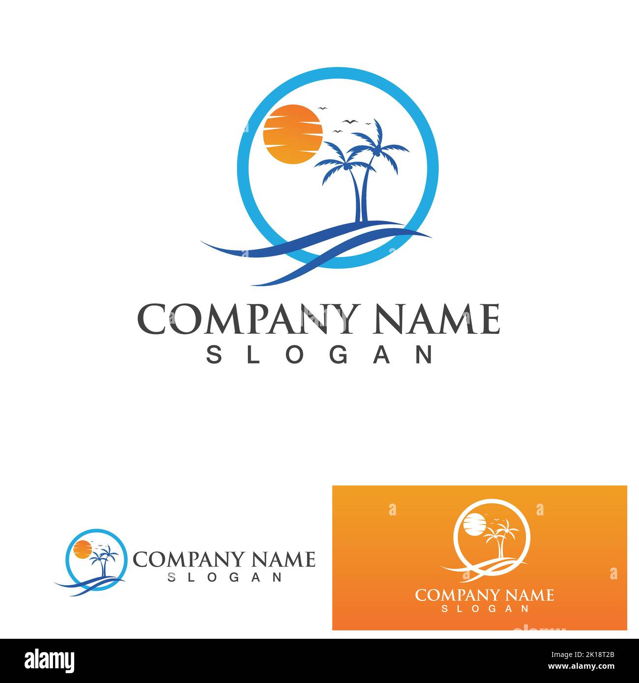 Water wave and sun logo template icon vector illustration design. Wave ...