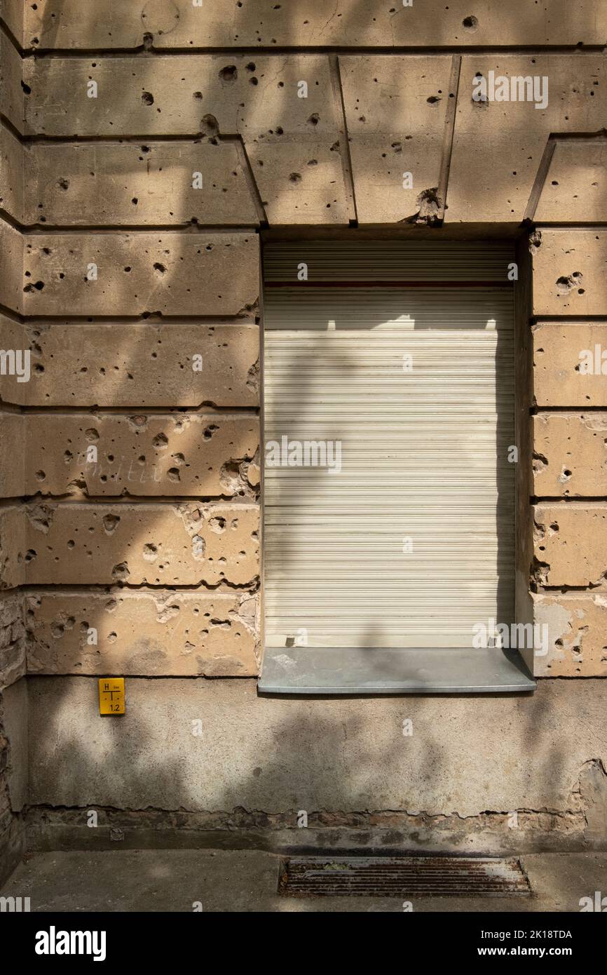 Bullet impacts from Kristallnacht (9–10 November 1938) and the rest of ...