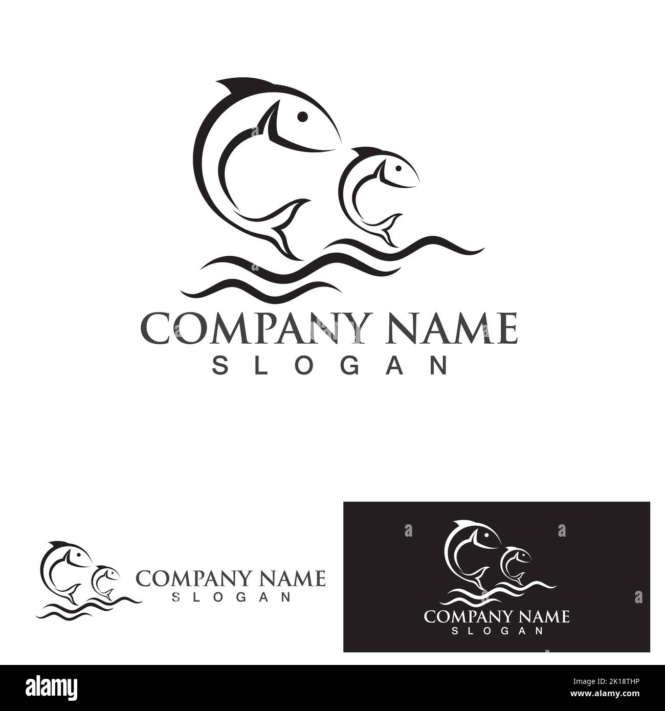 Fish abstract icon design logo template,Creative vector symbol of ...