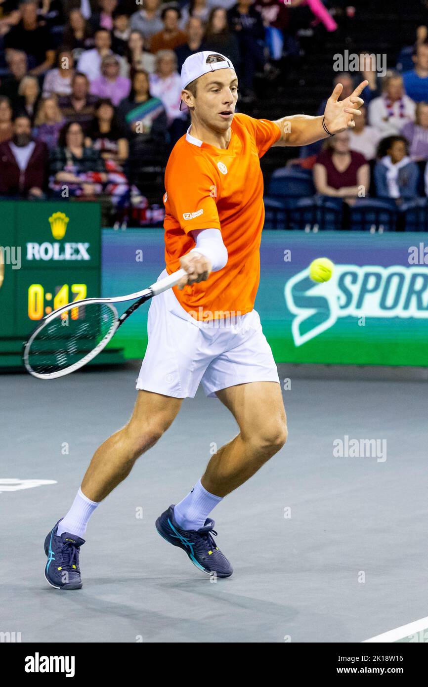 Emirates Arena, Glasgow, UK. 16th Sep, 2022. Davis Cup Tennis, Great ...
