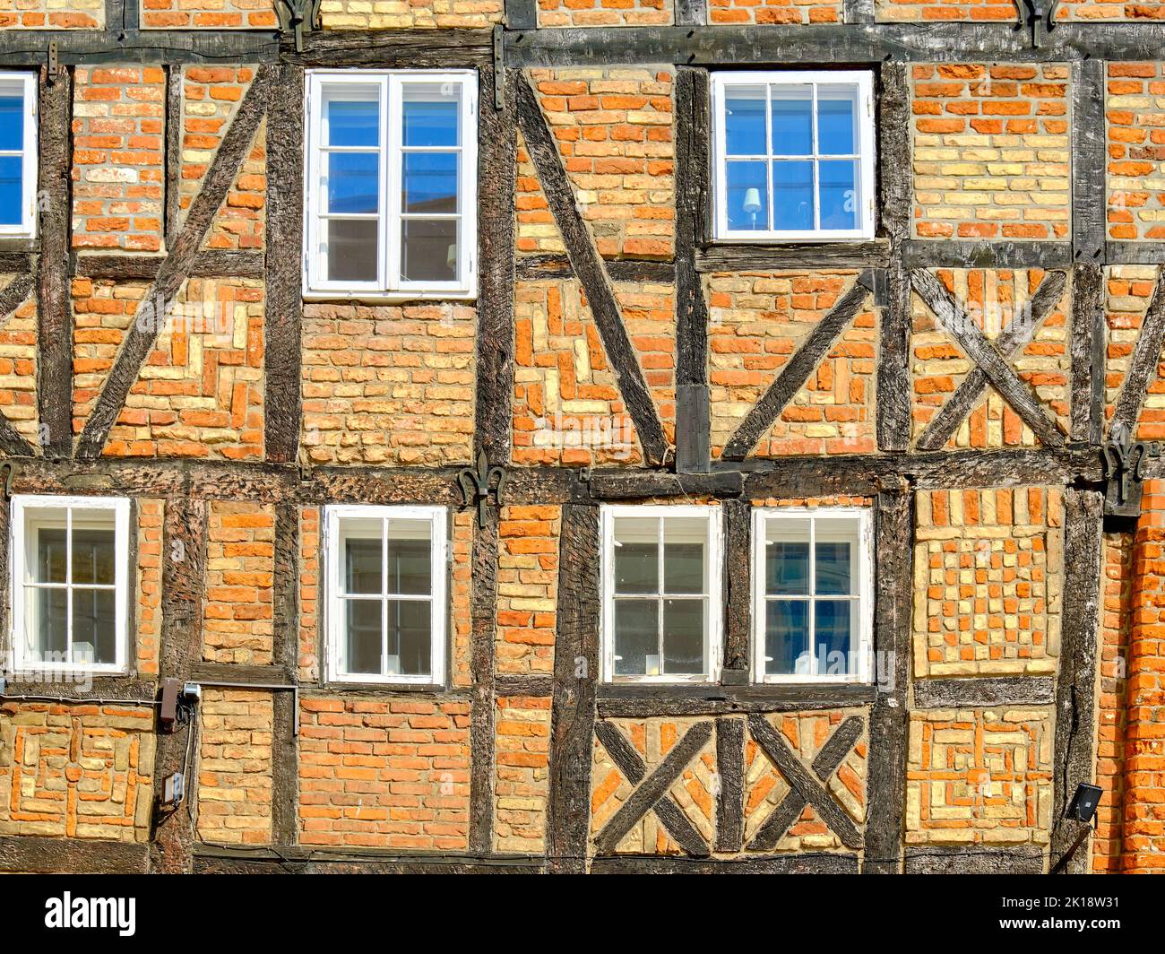 Conceptual and symbolic image, concept of the half-timbered building ...