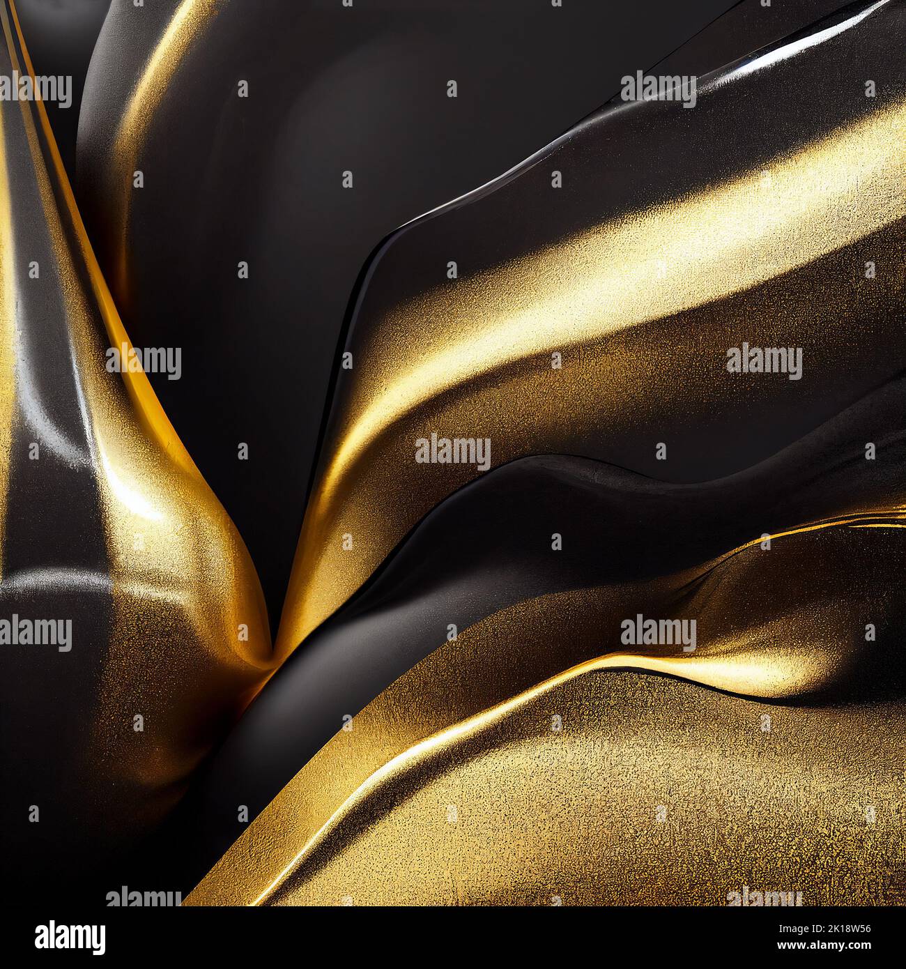 Golden abstract modern background. AI generated computer graphics. 3D ...