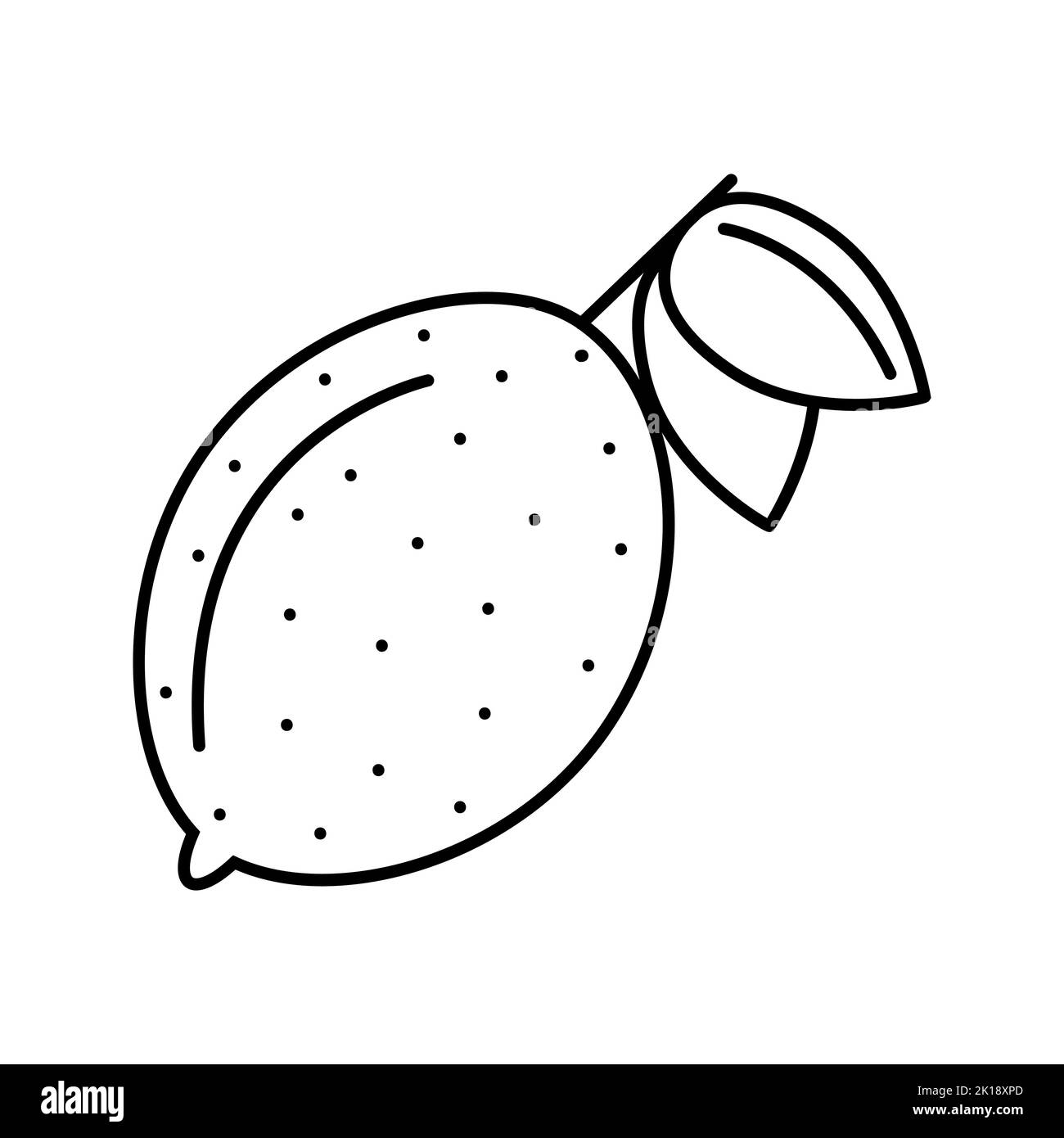 Simple lemon drawing abstract Cut Out Stock Images & Pictures - Alamy